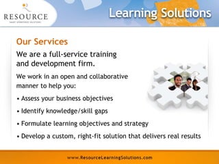 Meet Resource Learning Solutions | PPT