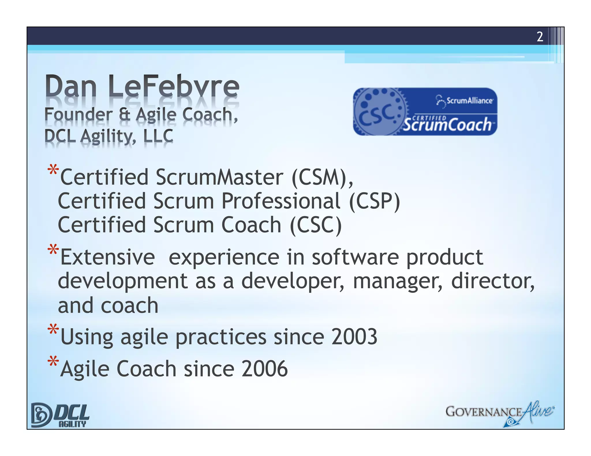 Meet scrum抯 big brother, dynamic governance v3 | PDF