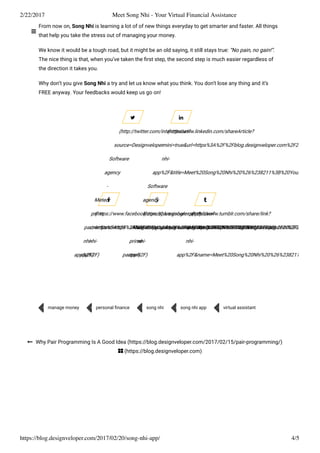 Meet song nhi your virtual financial assistance | PDF | Technology & Computing