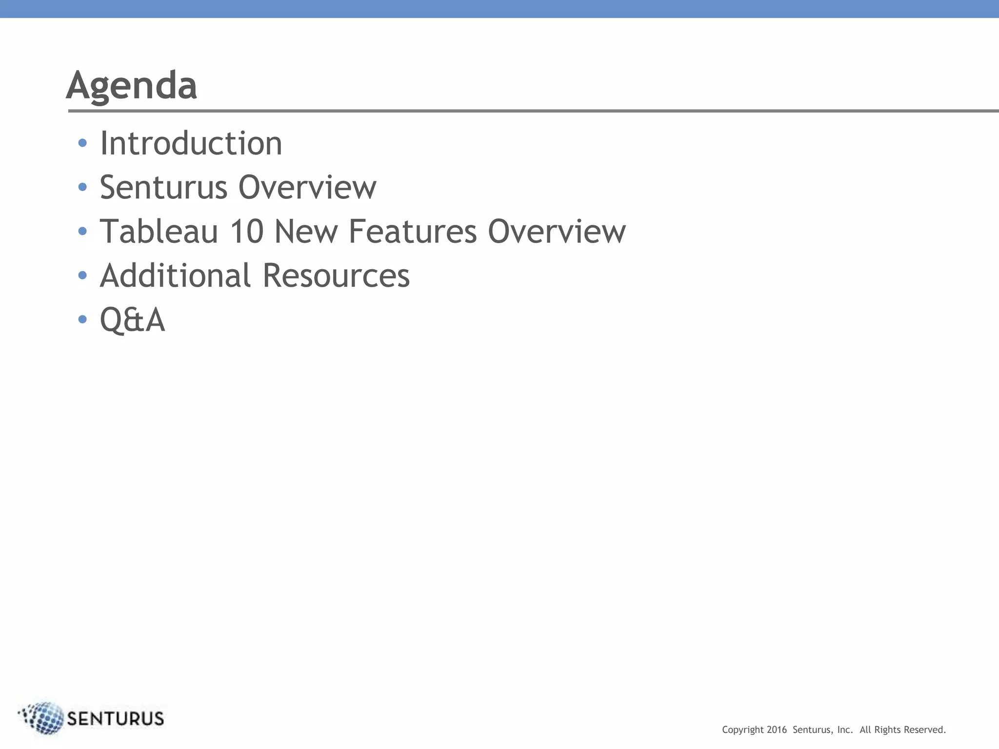 Meet Tableau 10: Overview of New Features | PPTX