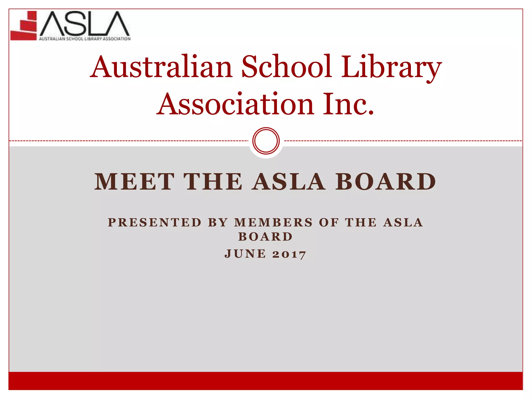 Meet the ASLA Board 2017 | PPTX