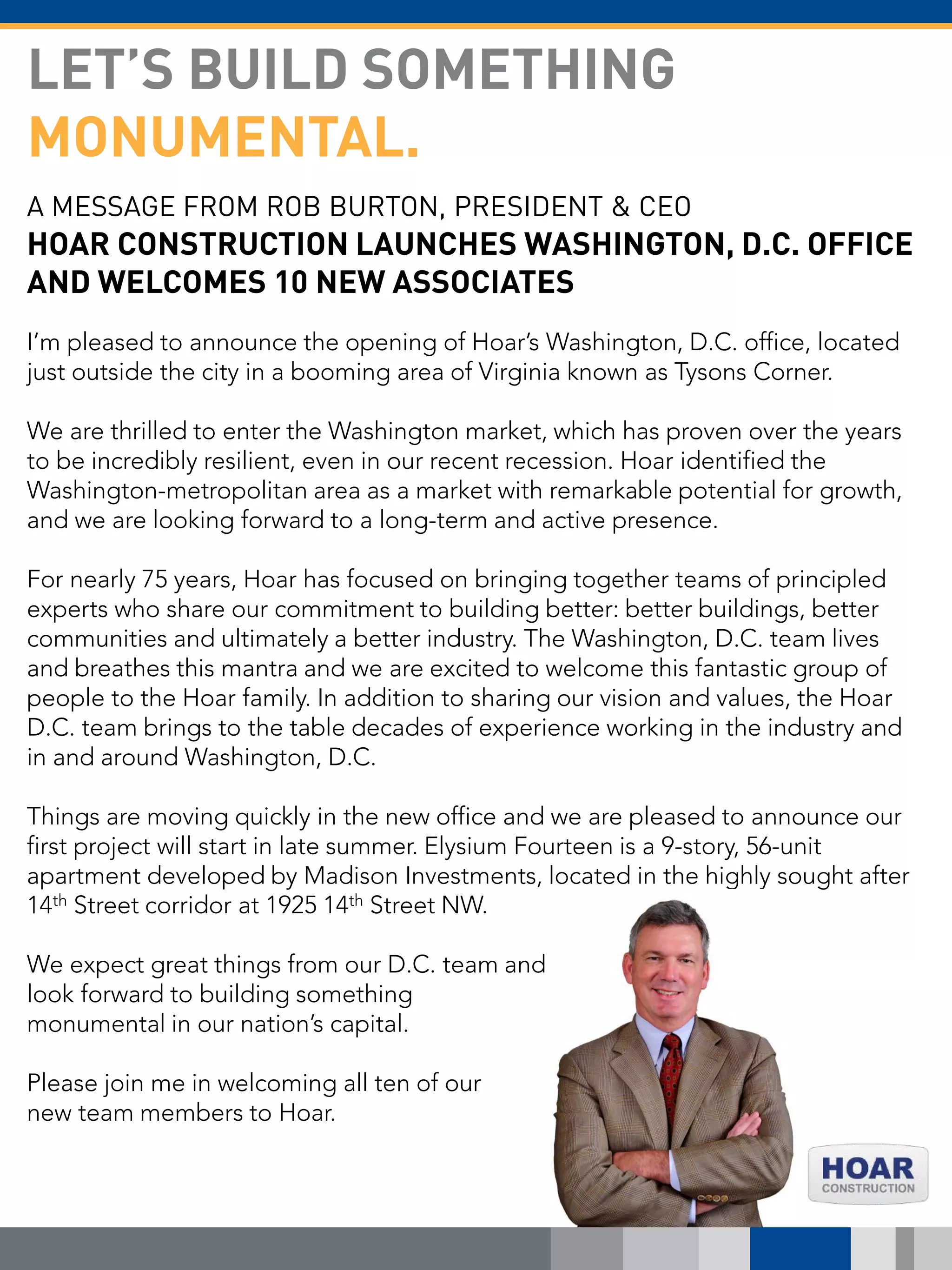 Meet The Hoar Construction Washington, DC Team | PDF