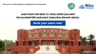 Meet the leaders - IIM Lucknow - Executive Programme in Digital Finance ...