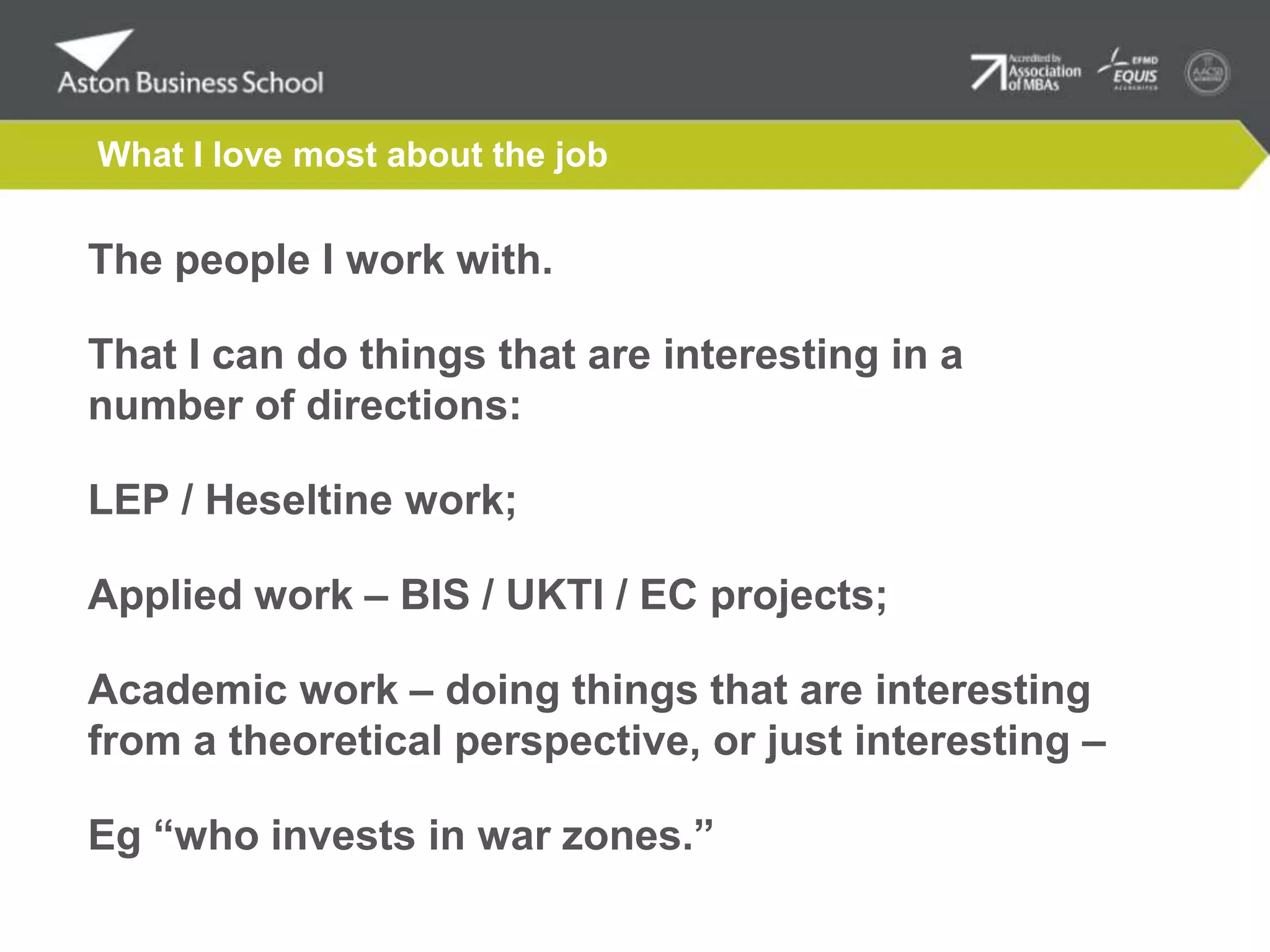 Meet the Aston Professor: Nigel Driffield | PPTX