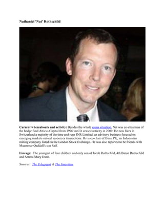 Nat Rothschild Girlfriend