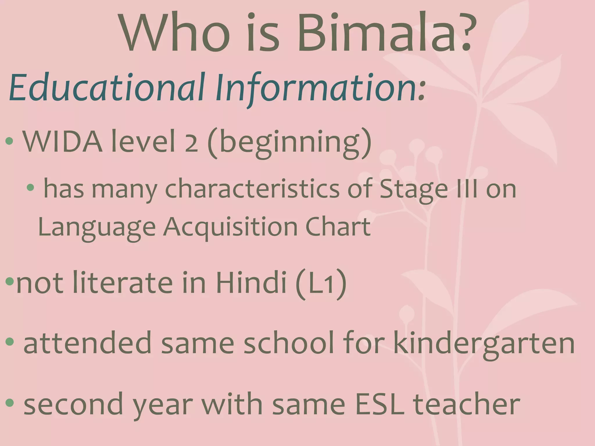 Meet the Student: Bimala | PDF