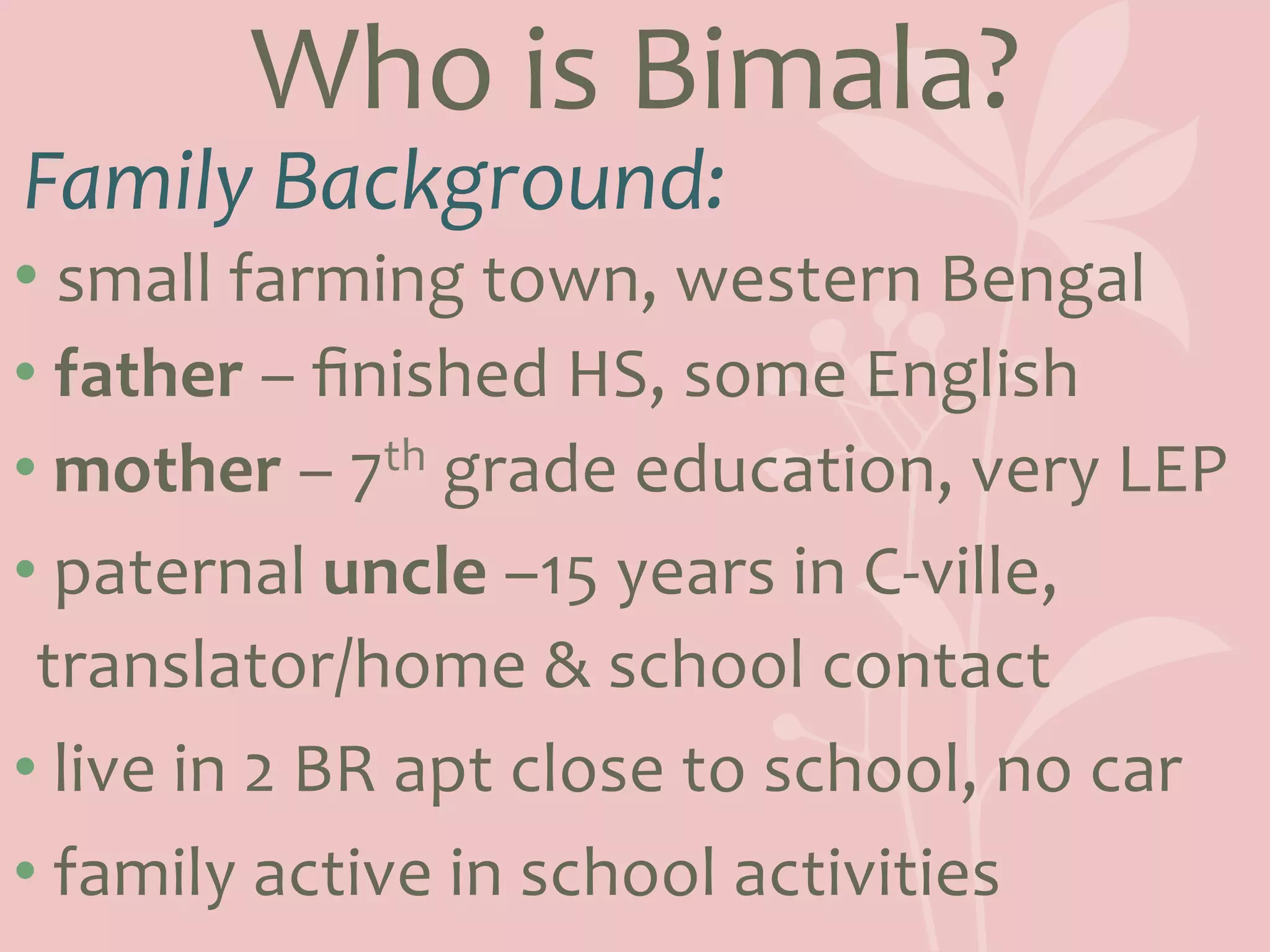 Meet the Student: Bimala | PPT