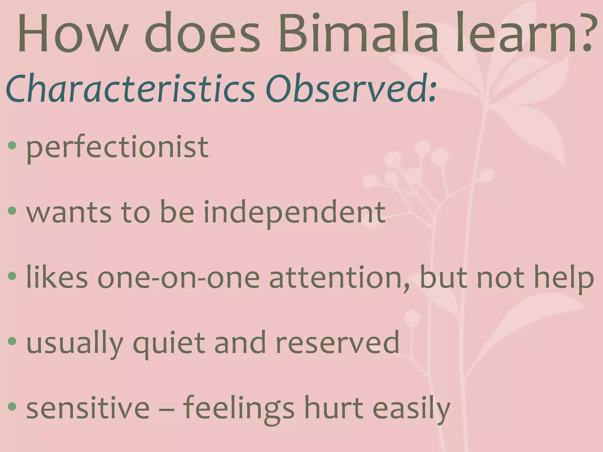 Meet the Student: Bimala | PPT