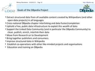 DBpedia: A Public Data Infrastructure for the Web of Data | PPT