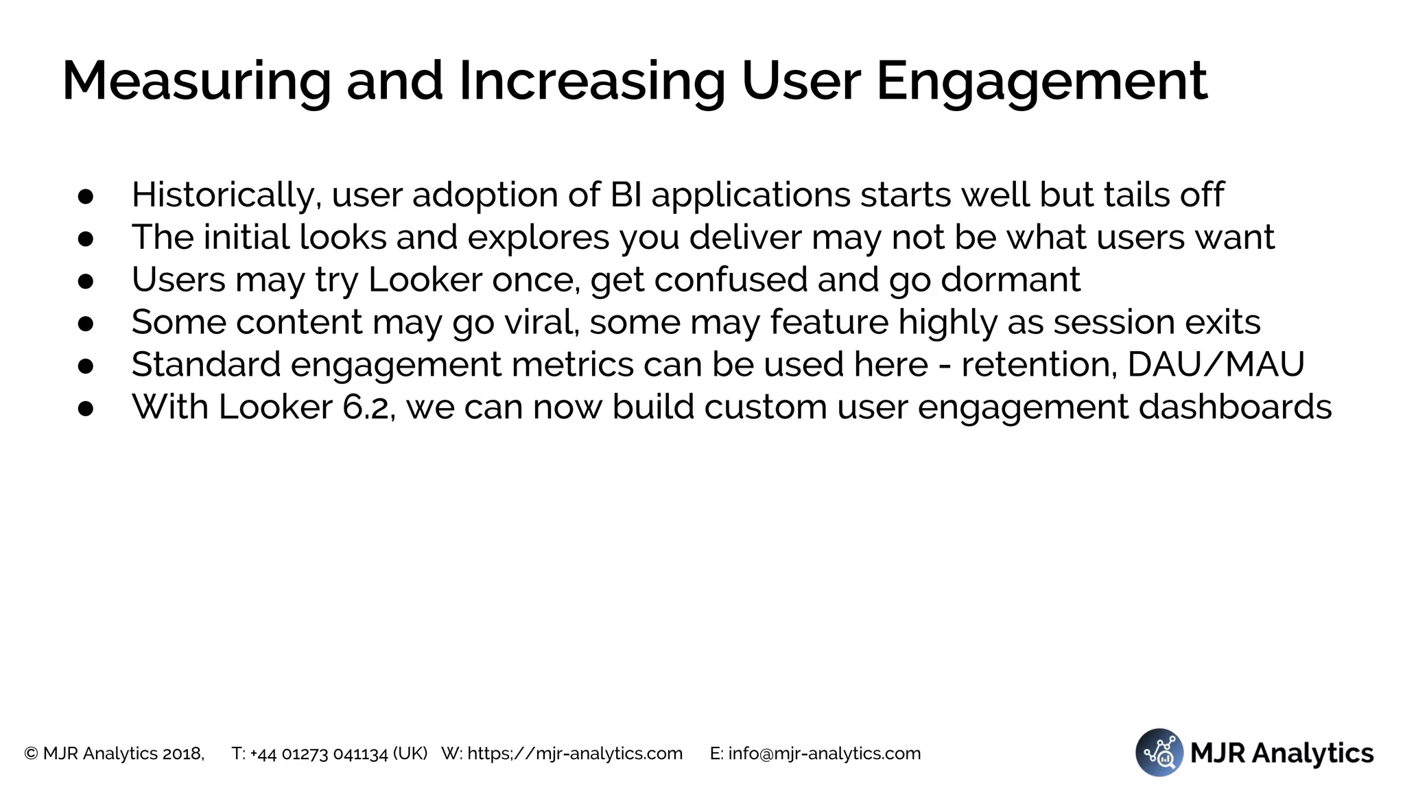 User Engagement Analysis using the new Looker System Activity Model | PDF