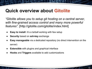 Integrating Puppet and Gitolite for sysadmins cooperations | PDF
