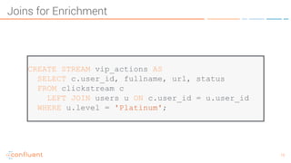 KSQL---Streaming SQL for Apache Kafka | PPT