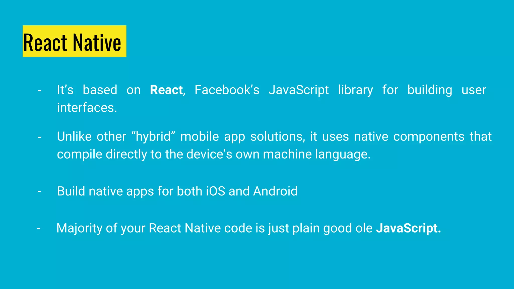 React Native A Guide For Front End Developers Ppt