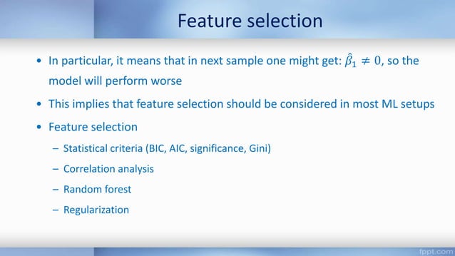 Machine Learning from Statistical Point of View | PPT