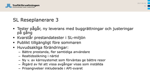 Slides Trafiklab meetup 20170425 | PPT