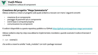 Creazione componenti con Vue js | PPT