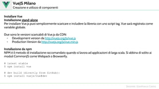 Creazione componenti con Vue js | PPT
