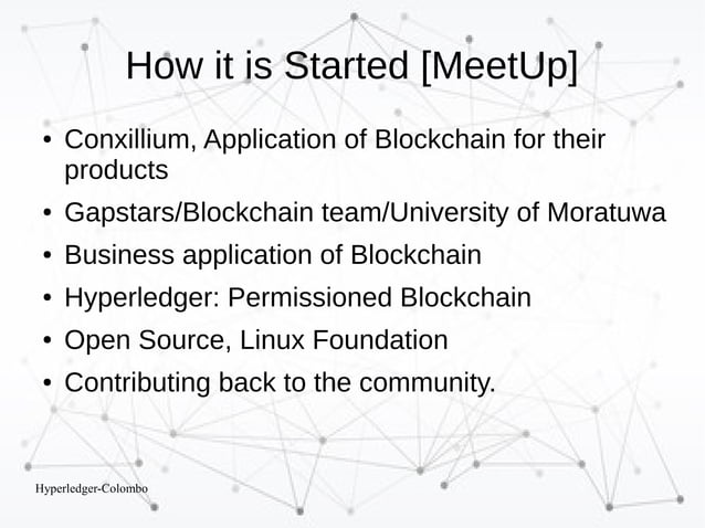 Blockchain-Hyperledger-Colombo | PPT