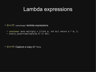 C++17 introduction - Meetup @EtixLabs | PDF | Programming Languages | Computing