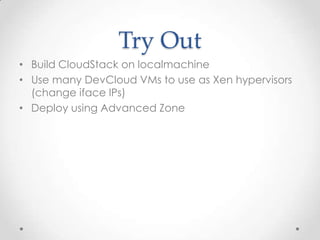 DevCloud - Setup and Demo on Apache CloudStack | PPTX