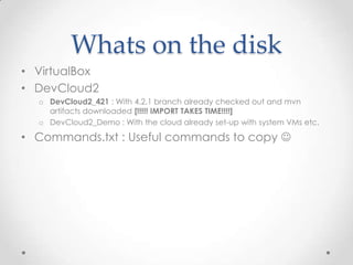 Meetup - DevCloud and CloudStack 4.2 | PPT