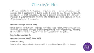 Introduzione a .Net Core | PPTX | Programming Languages | Computing