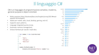 Introduzione a .Net Core | PPTX | Programming Languages | Computing