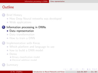 Introduction to neural networks and Keras | PDF