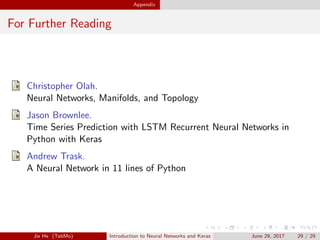 Introduction to neural networks and Keras | PDF