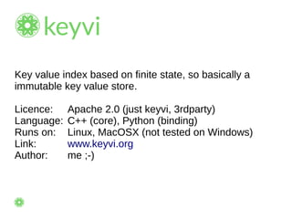 keyvi the key value index @ Cliqz | PPT