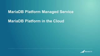 Meetup maria db-overview-2019-05-ja | PPT