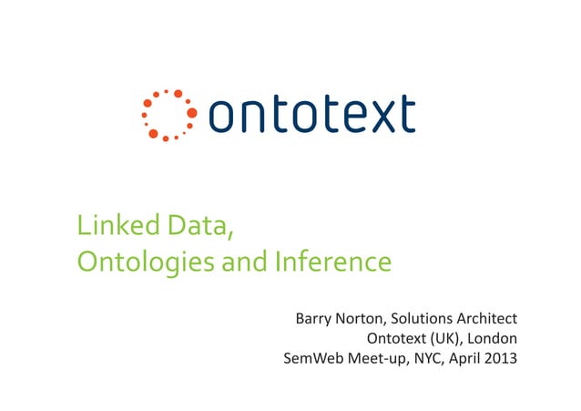 Linked Data Ontologies And Inference Ppt