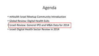 mHealth Israel_2014 Digital Health Investment Review | PPT