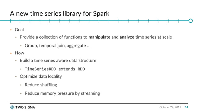 Distributed Time Series Analysis: Before and after Spark SQL | PPT