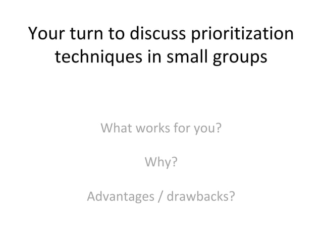 Meetup Agile Prioritisation Techniques Ppt