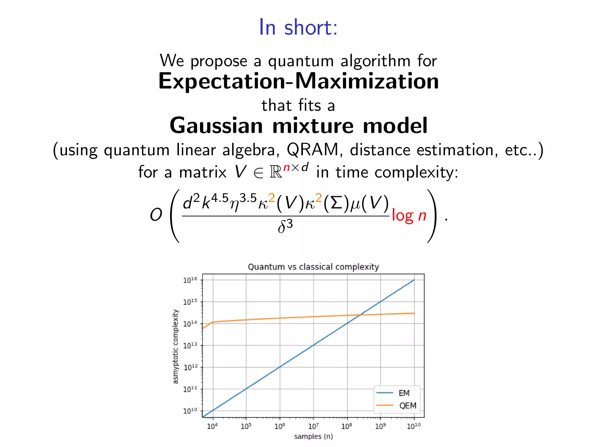 Quantum Machine Learning and QEM for Gaussian mixture models ...