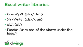 xlwings reports: Reporting with Excel & Python | PDF