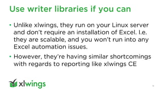xlwings reports: Reporting with Excel & Python | PDF