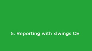 xlwings reports: Reporting with Excel & Python | PDF