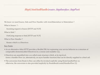 Akka Http , Routes, Streams with Scala | PPT