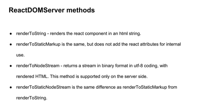 Server side rendering review | PPTX | Web Development | Internet
