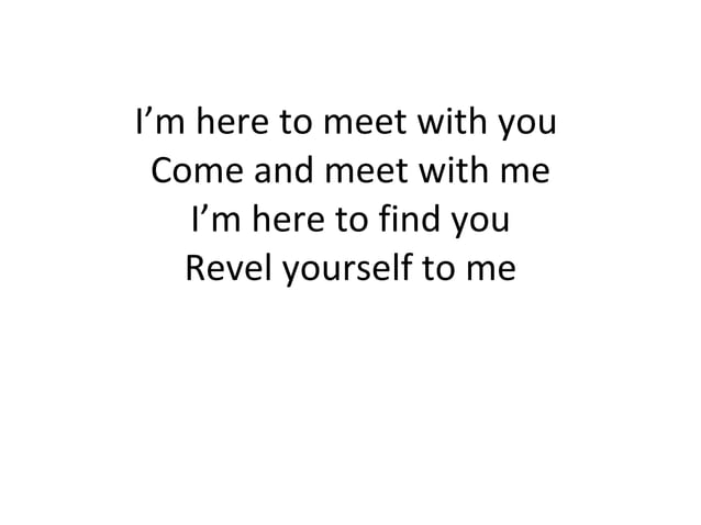 Meet With Me | PPT