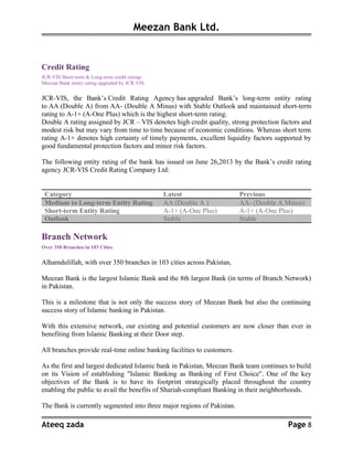 Final Project For Meezan bank By Ateeq zada | DOC
