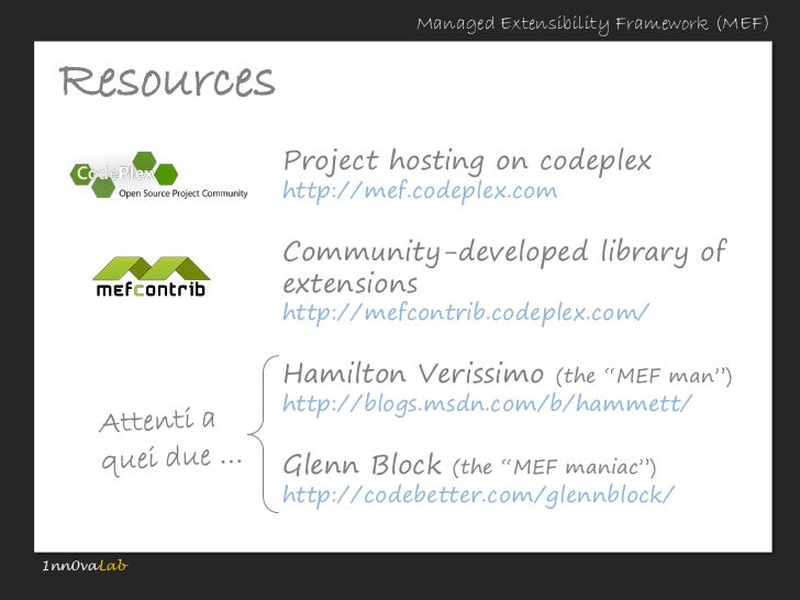 Managed Extensibility Framework Mef