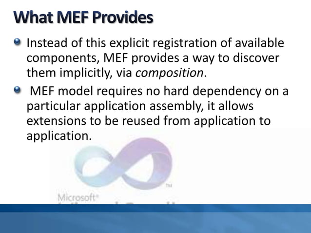 Microsoft Managed Extensibility Framework | PPTX | Programming ...
