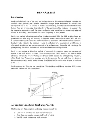 Mefa ii unit pro cost, bep material | DOCX