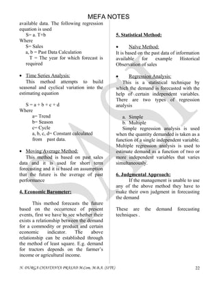 Mefa notes from durga prasad navulla | DOC