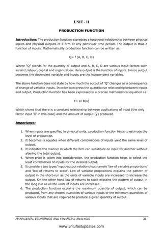 MEFA R19 - UNIT-2.pdf production function and factors | PDF