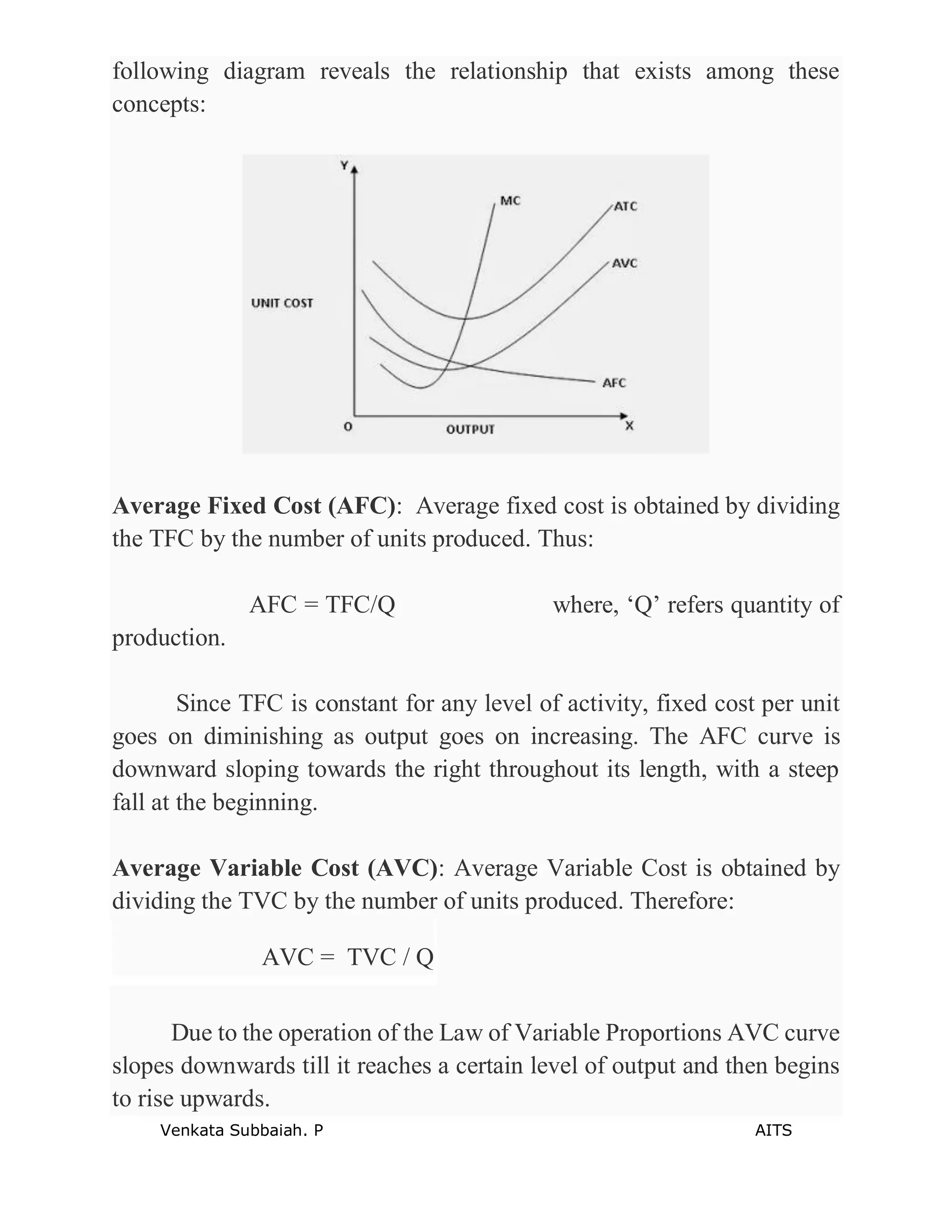 Production Function,Cost Concepts & Cost-Output analysis | PDF