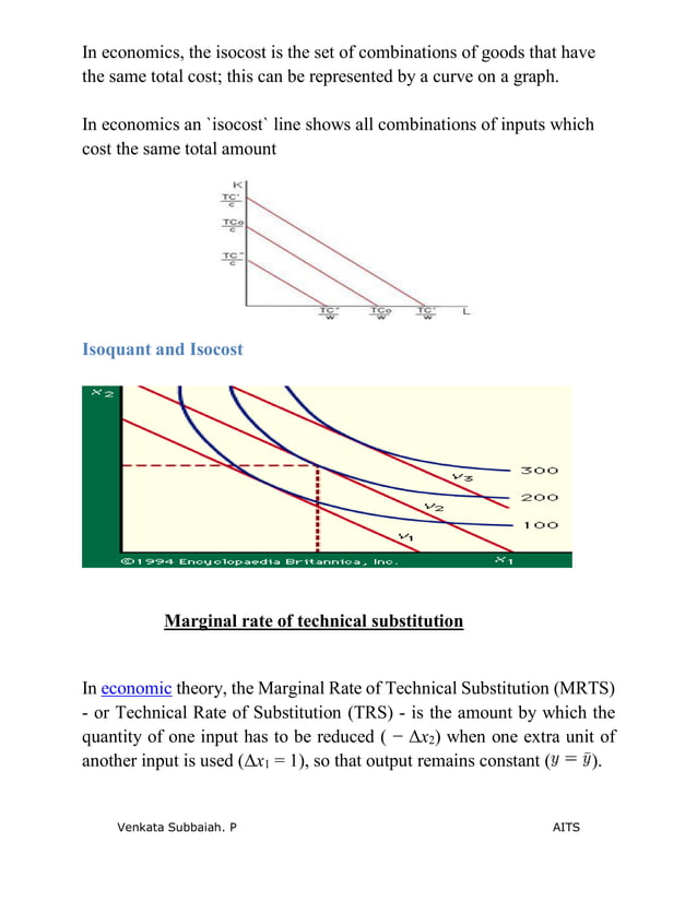 Production Function,Cost Concepts & Cost-Output analysis | PDF
